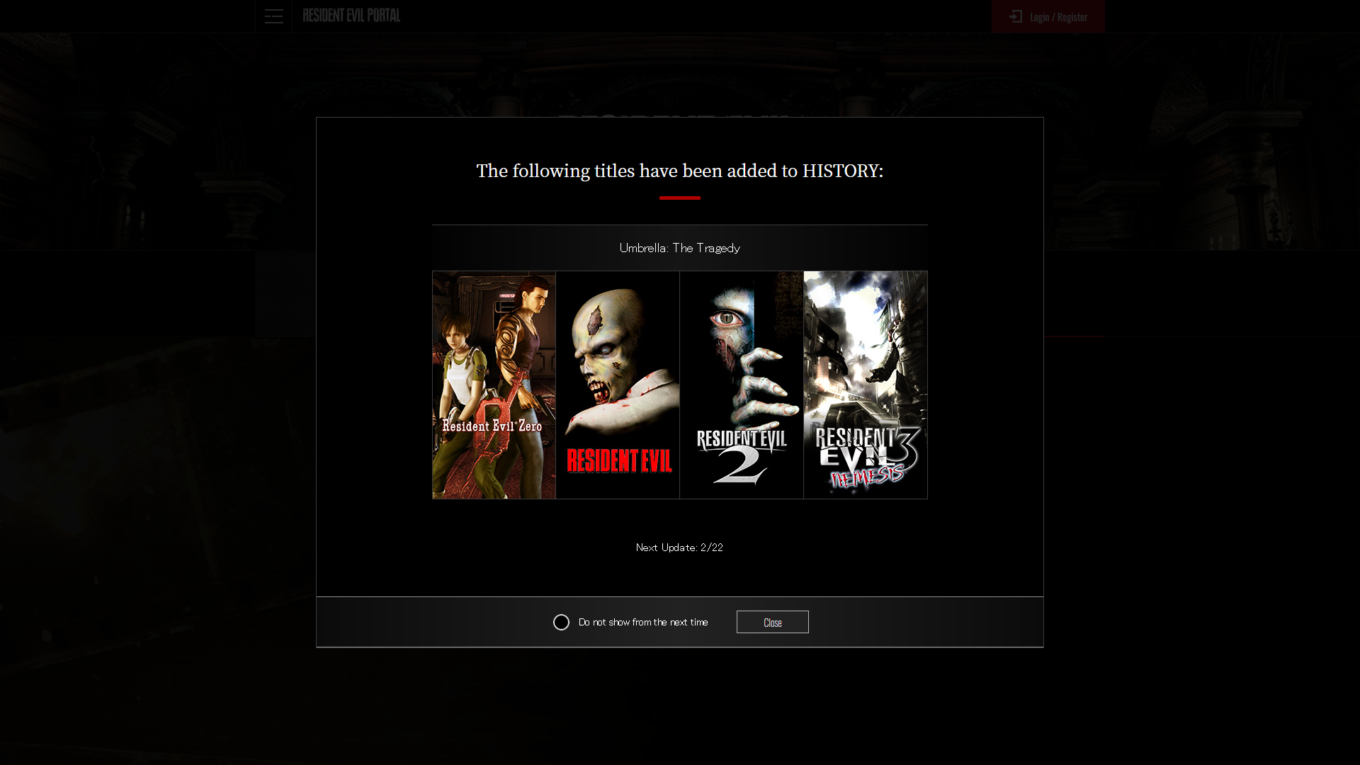 The Resident Evil 'News' Was A Simple Website Update - Lords of Gaming