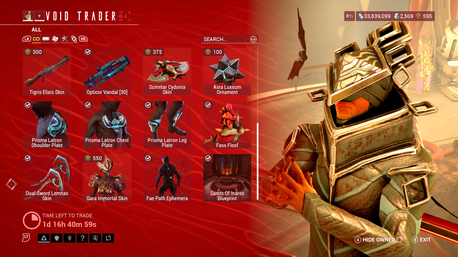 Warframe Baro Ki'Teer Inventory 3/10/2023 - Lords of Gaming