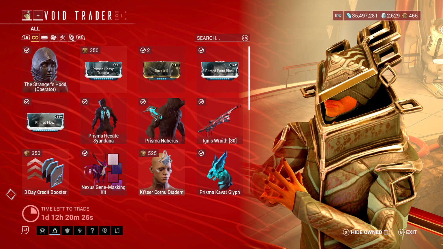 Warframe Baro Ki'Teer Inventory 8/25/2023 - Lords of Gaming
