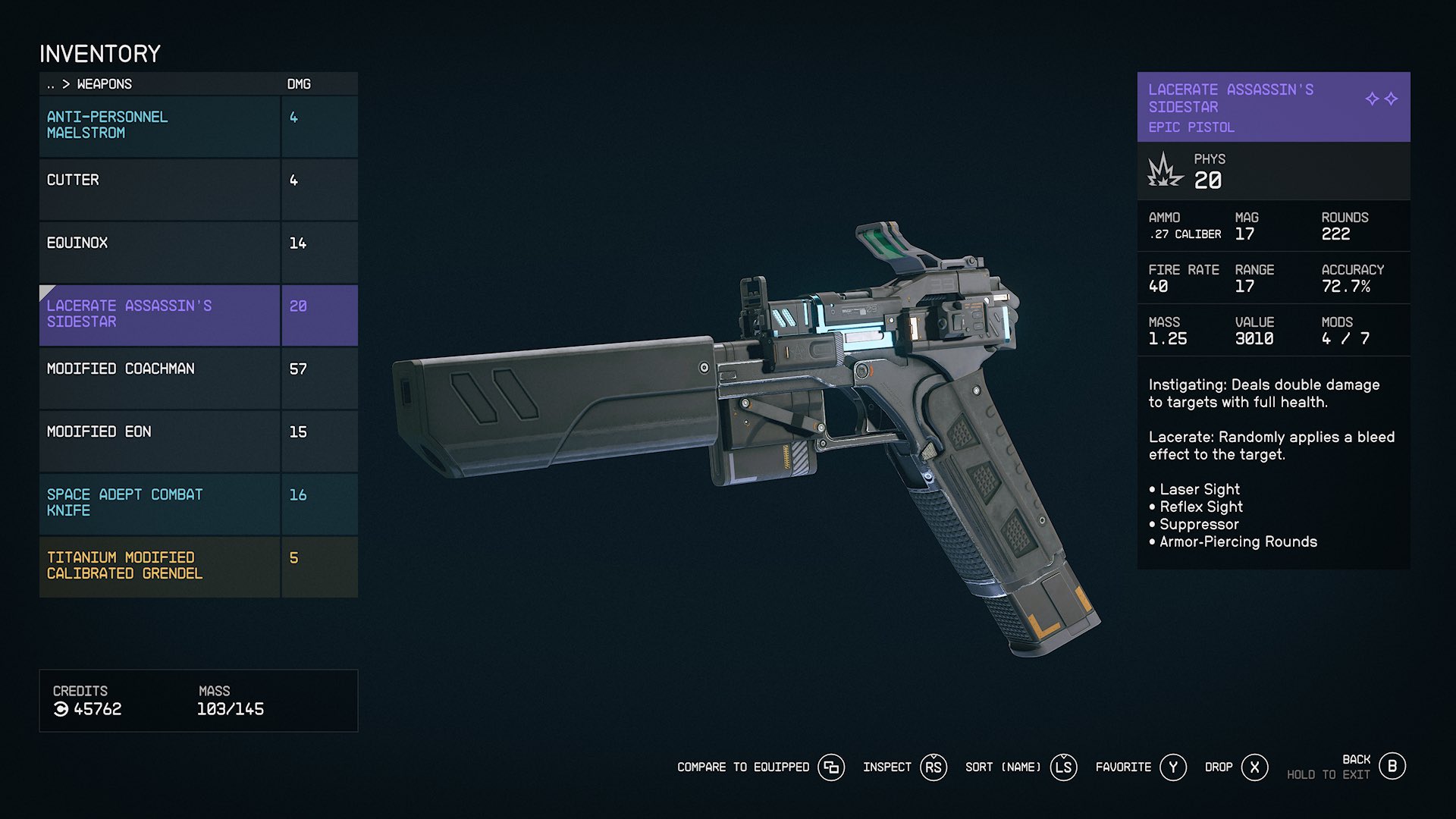 3 Of The Best Weapons At The Beginning Of Starfield - Lords of Gaming