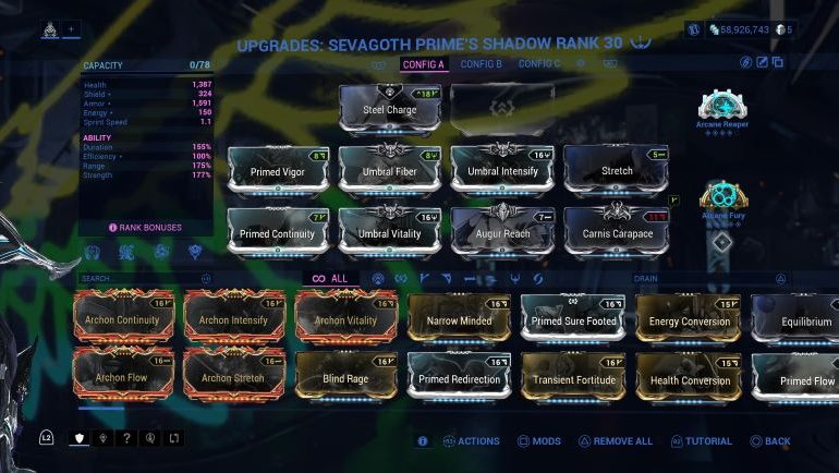 Warframe: Sevagoth Prime Build and Thoughts - Lords of Gaming