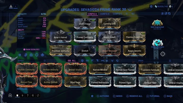 Warframe: Sevagoth Prime Build and Thoughts - Lords of Gaming